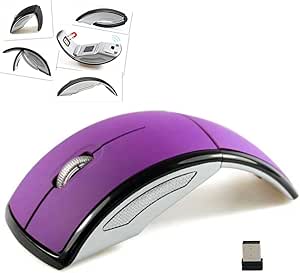 ESupFly Ultrathin 2.4GHz 1600DPI Foldable Folding Wireless Arc Optical Mouse Mice with Mini USB ...