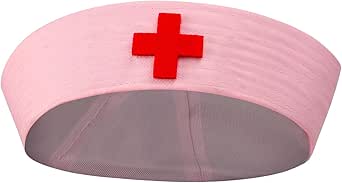 Amazon.com: BXT Women's Nurse Role play Cap Hat Nurse Cosplay Hat ...