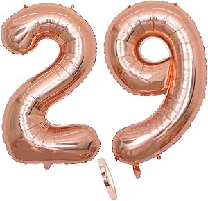 2 Globos Número 29 Años, Number 29 Globo Chica de oro rosa, 40"Figuras ...