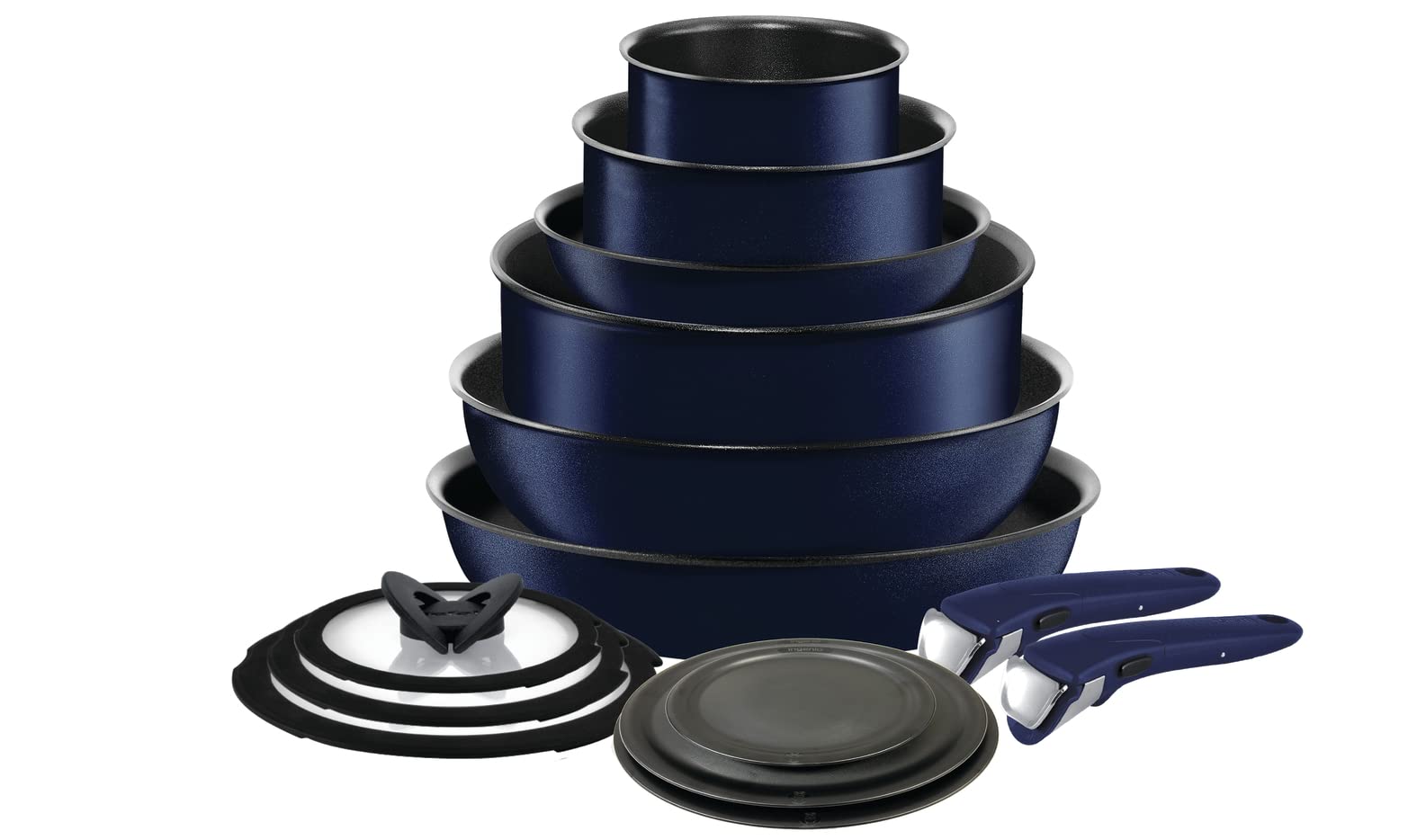 T-fal Ingenio Nonstick Cookware Set 14 Piece Induction Stackable ...