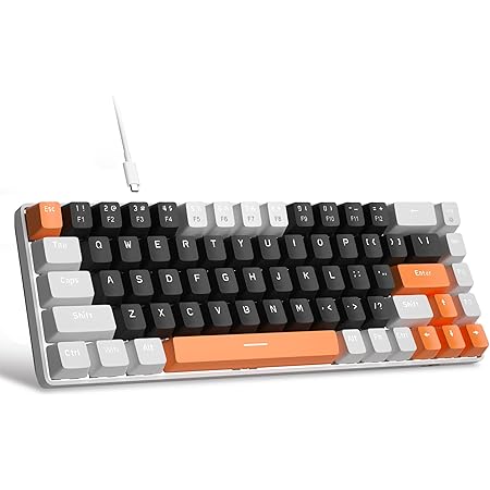 KOORUI Gaming Keyboards, 60% Mechanical Keyboard 26 RGB Backlit Wired ...