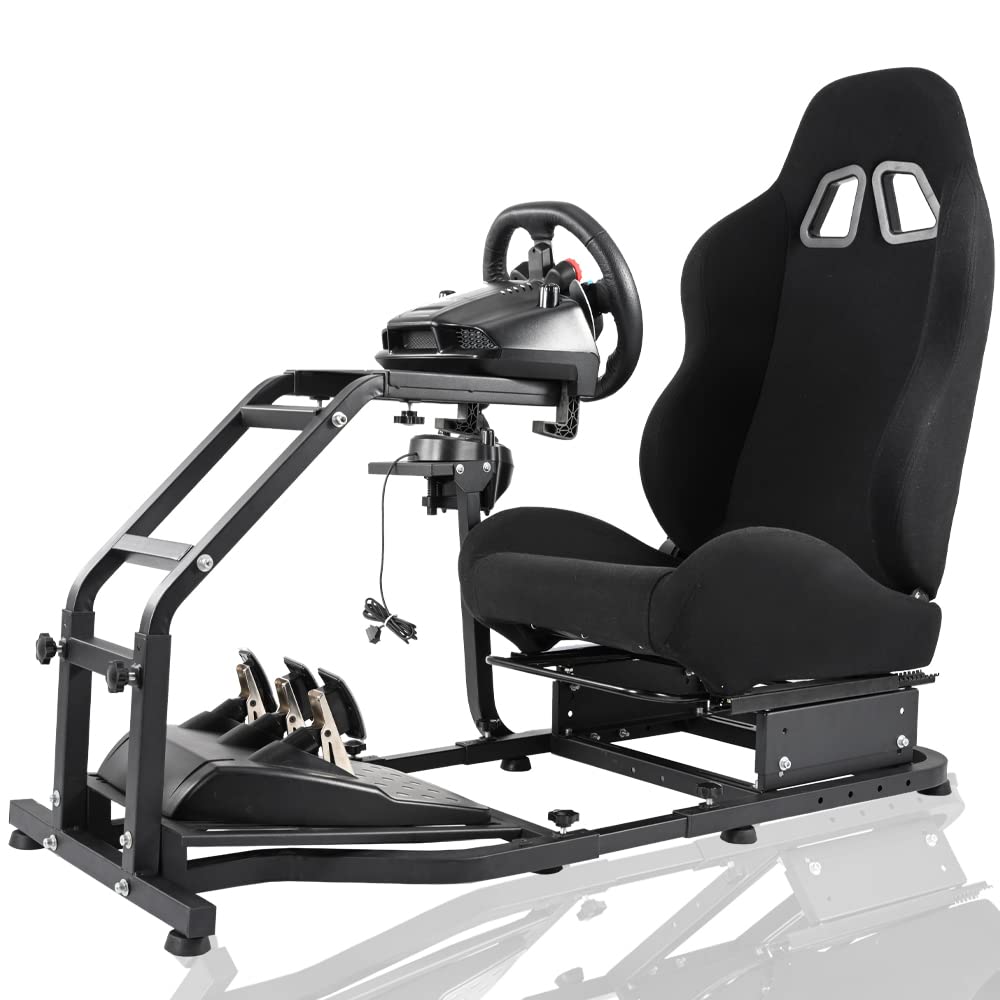 Buy Marada Racing Simulator Cockpit Adjustable with Pedals ing Platform ...