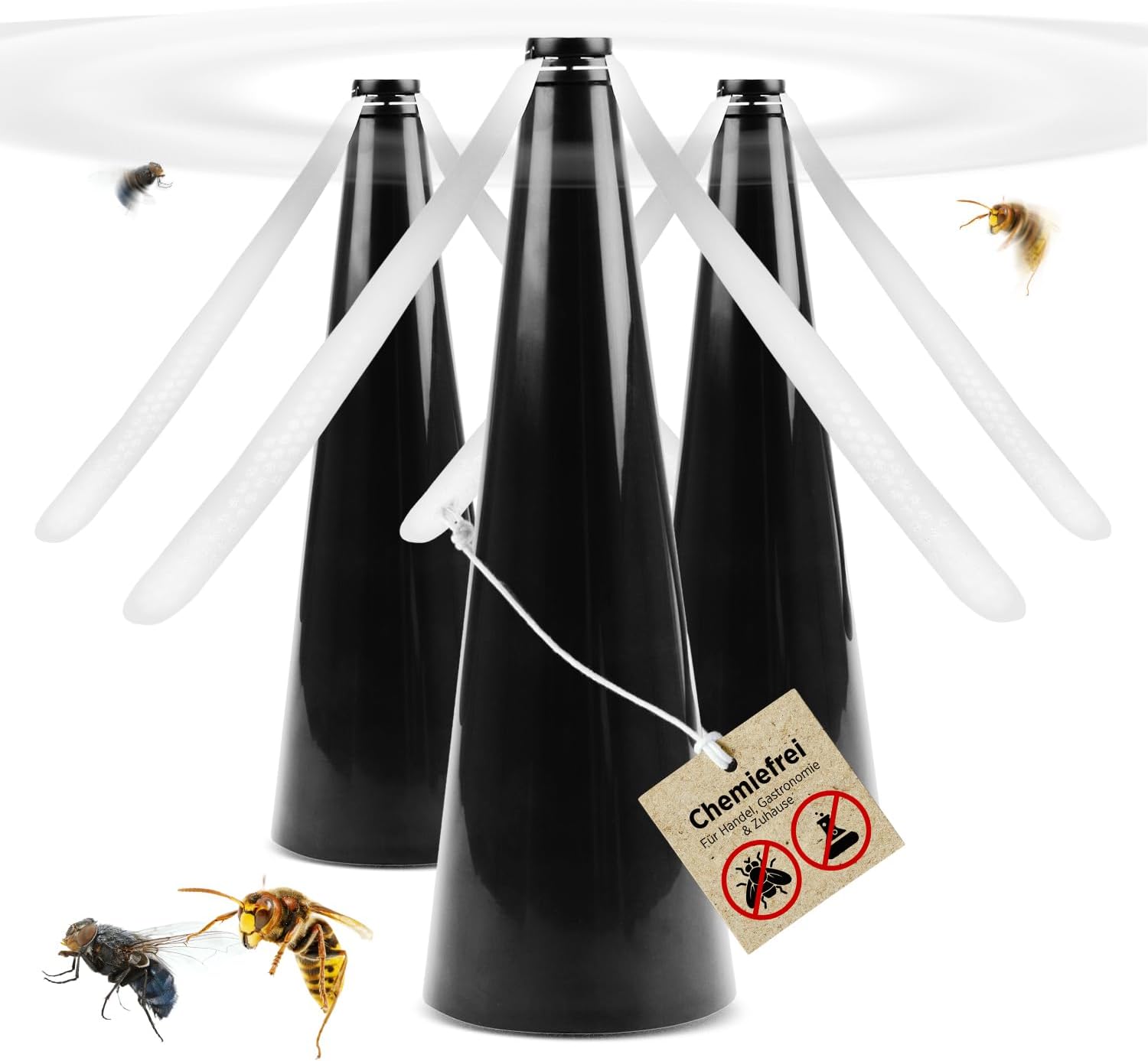 H+H Fly Repellent 3 Pieces | Insect Fan | Mosquito Fan Table | Fly ...