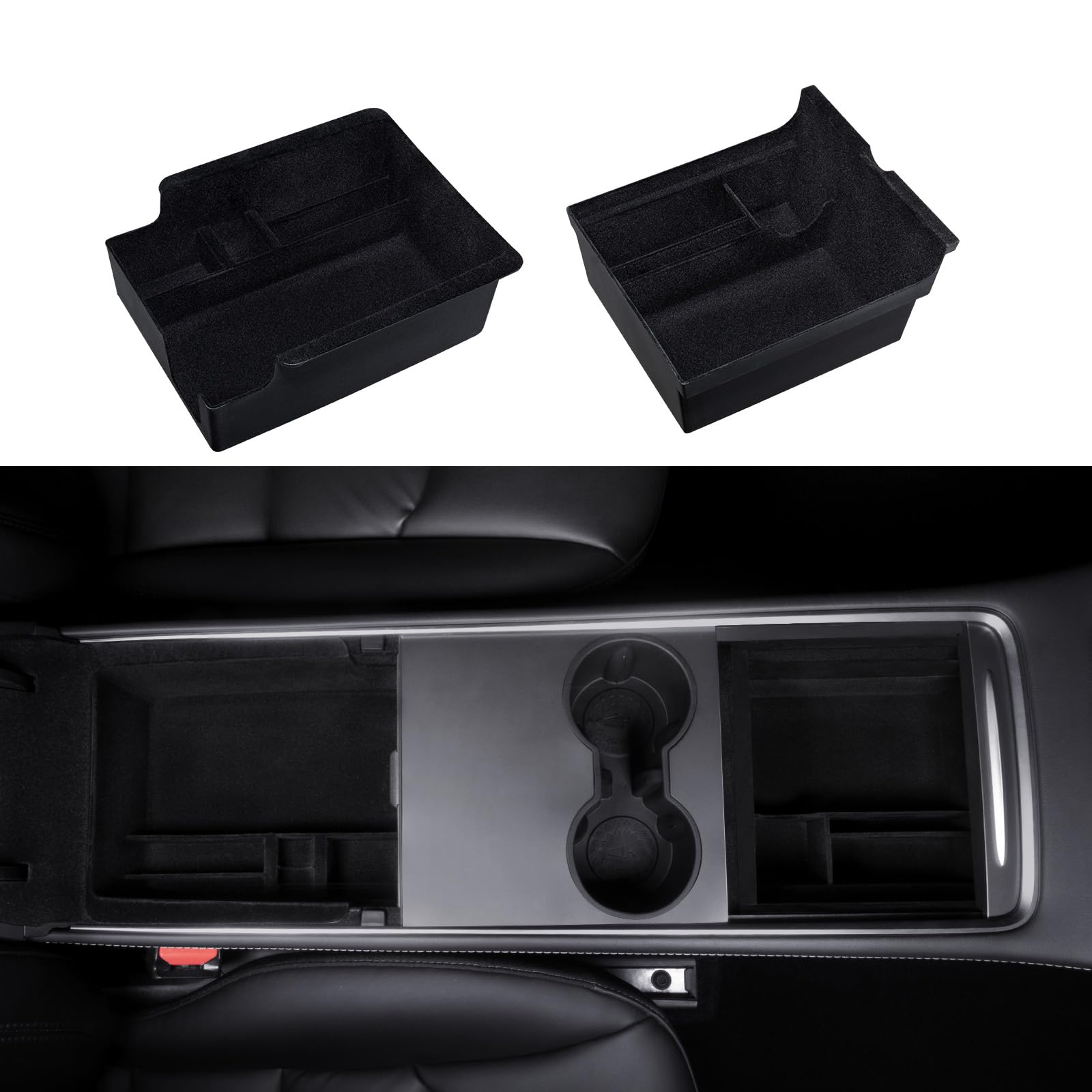 Snapklik.com : Motrobe 2PCS Tesla Model Y Model 3 Center Console ...