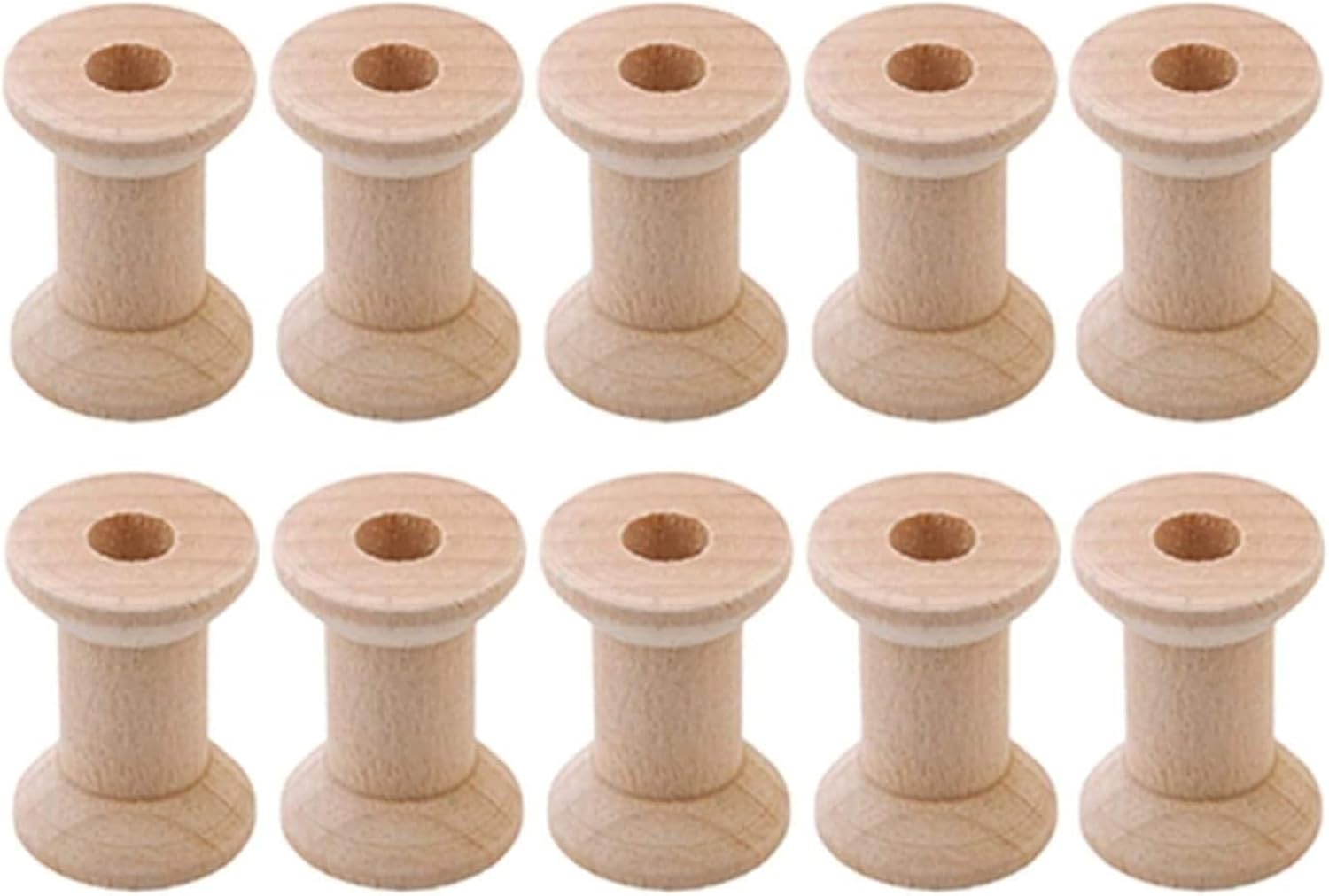 Amazon.com: 10 Pcs DIY Wooden Spools for Crafts, Wood Empty Spools Wood ...