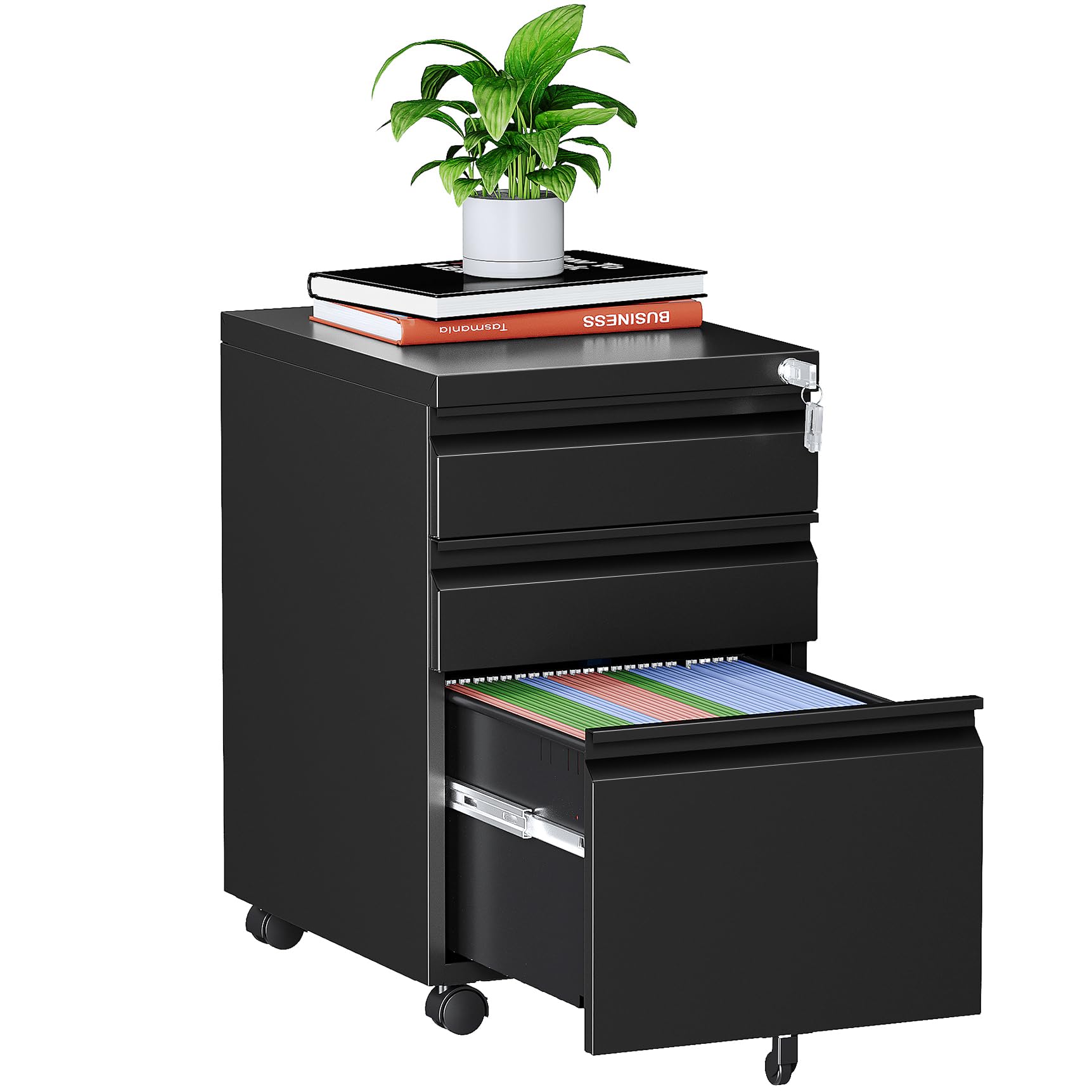 Snapklik.com : MIIIKO 3 Drawer File Cabinet On Wheels, Home Office ...