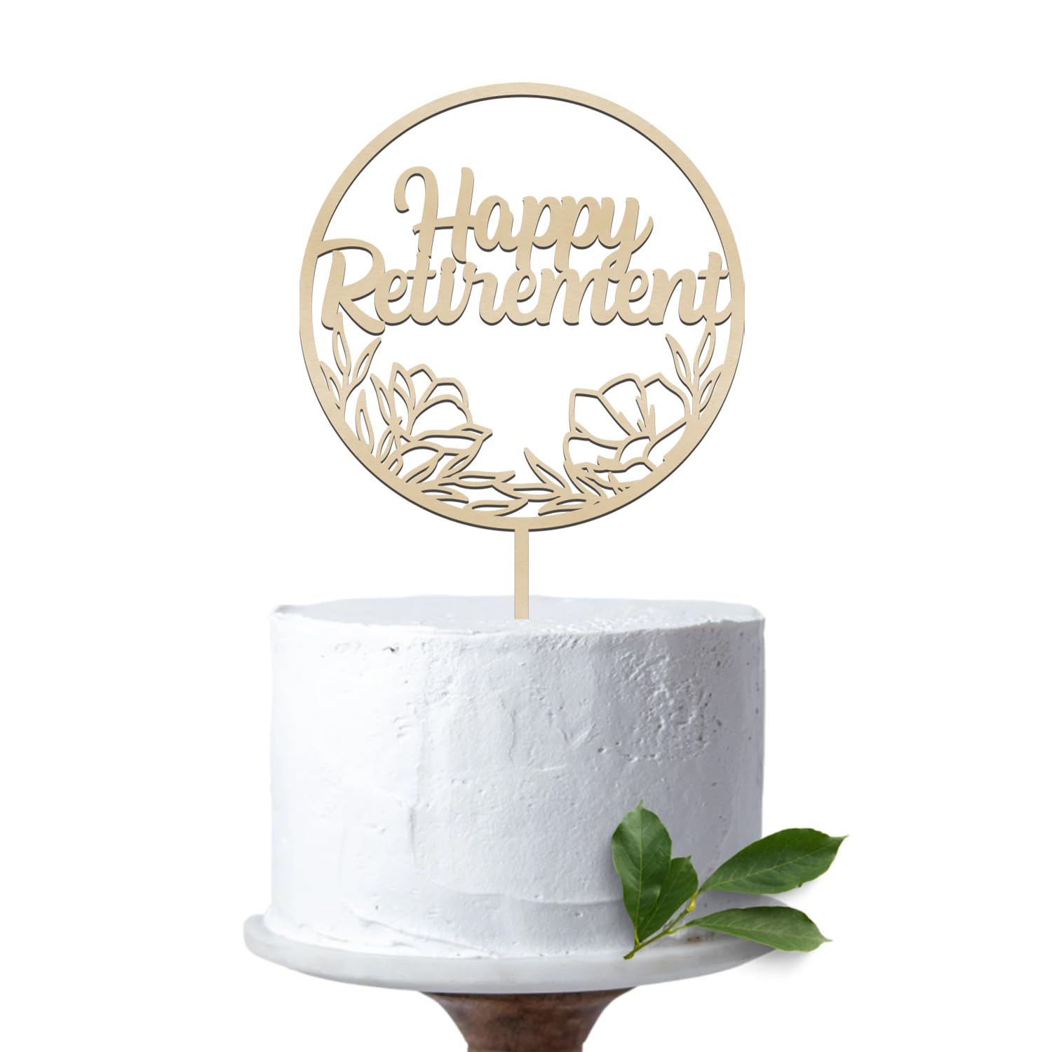 Amazon.com: Wooden Happy Retirement Cake Topper-Officially Retired cake ...
