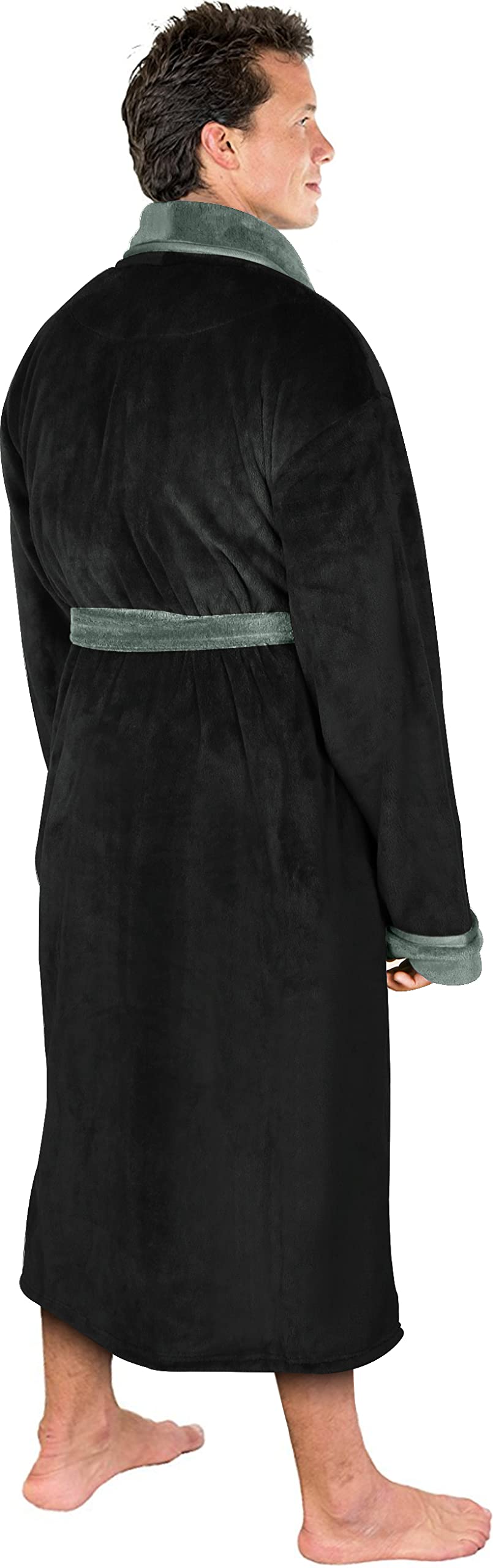 Snapklik.com : NY Threads Luxurious Mens Shawl Collar Fleece Bath Robe ...