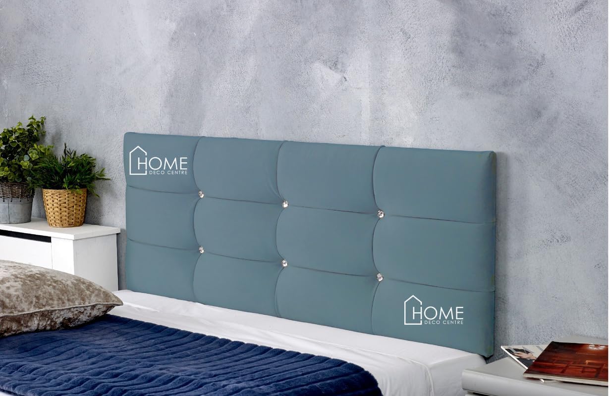 CROWNBEDS DIVAN HEADBOARD-PLUSH VELVET 20 INCHES HEIGHT SUPER PADDED ...