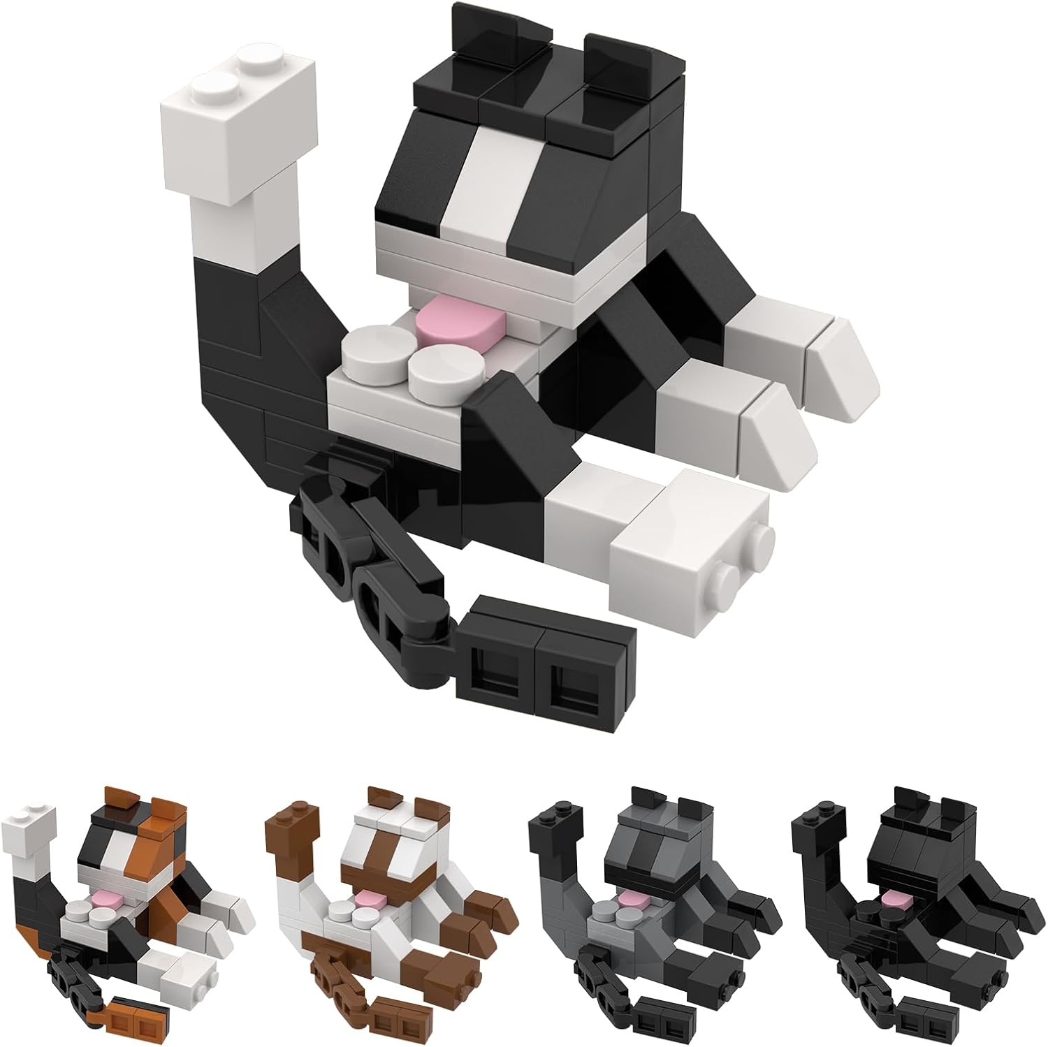 Amazon.com: MOC Licking Butt Cat Building Block Set, Compatible with ...