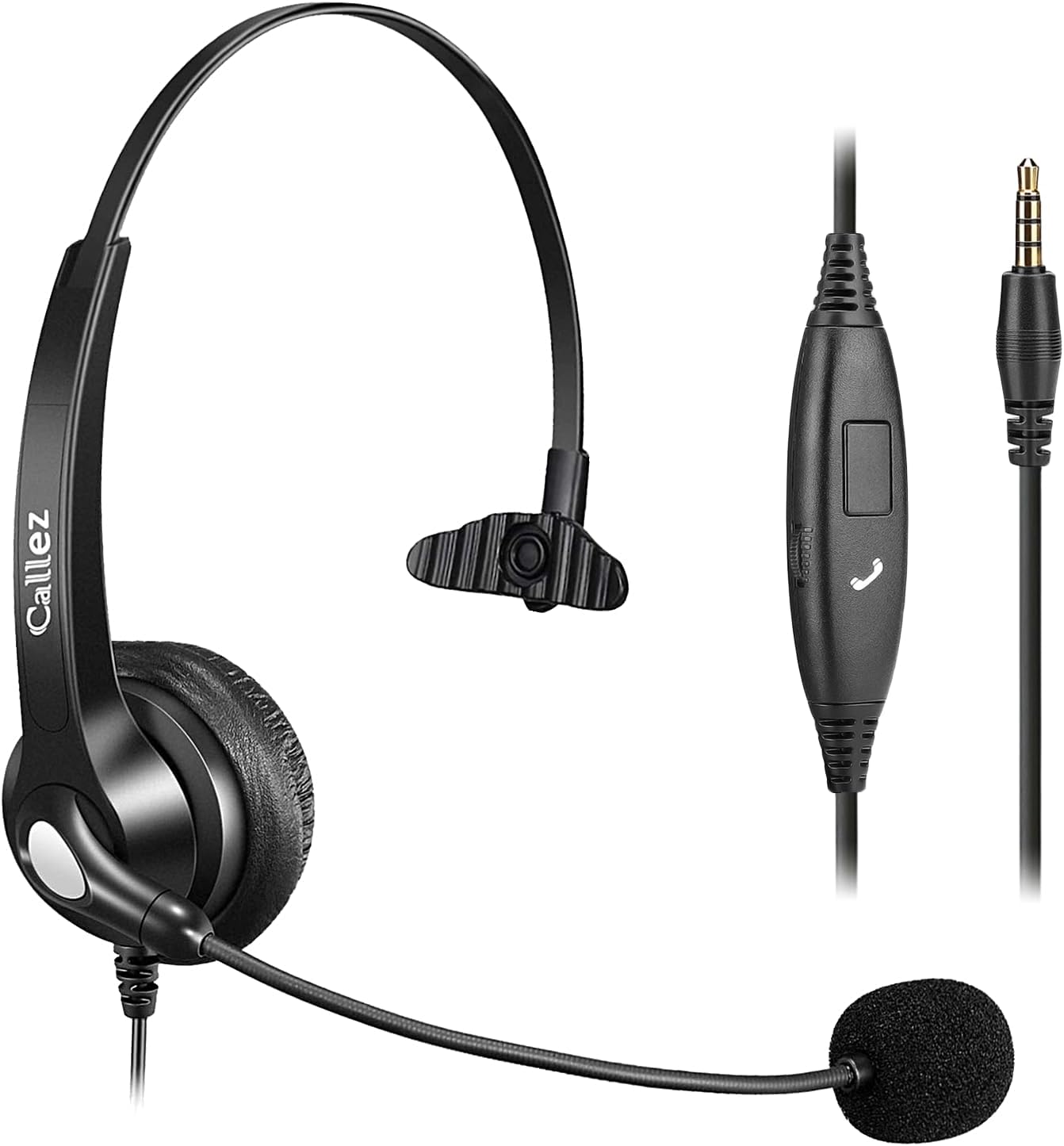 Callez 3.5mm Jack Headset with Microphone Noise Cancelling for Mobile ...