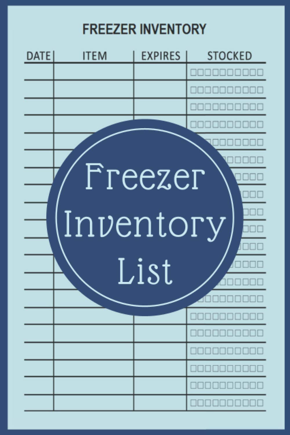 Freezer Inventory List: Fridge Freezer Kitchen Stock Supply Checklist ...