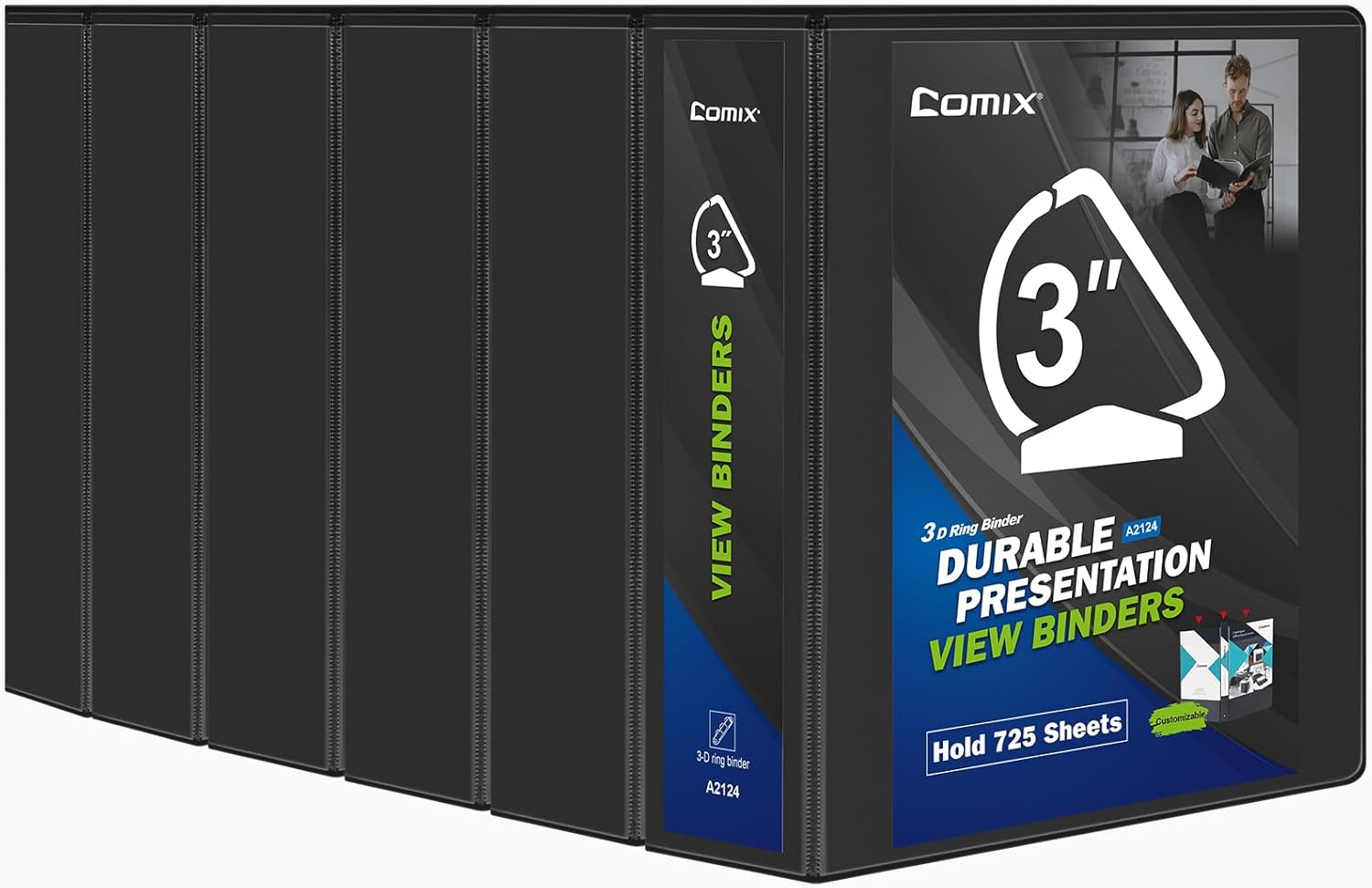 Amazon.com : Comix Durable 3 Ring Binder, 3 inch D Ring Binders, Hold ...