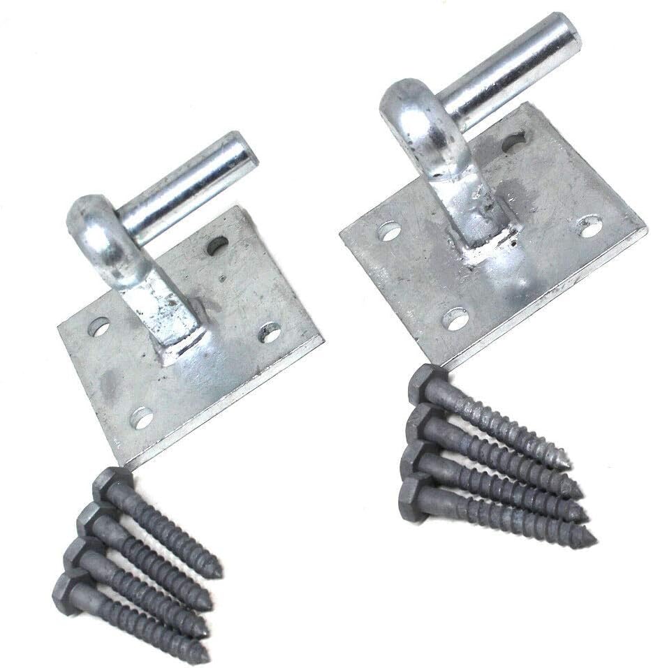 2 x Heavy Duty Hook On Square Plate for Hook & Band Hinges - 4" Plate ...