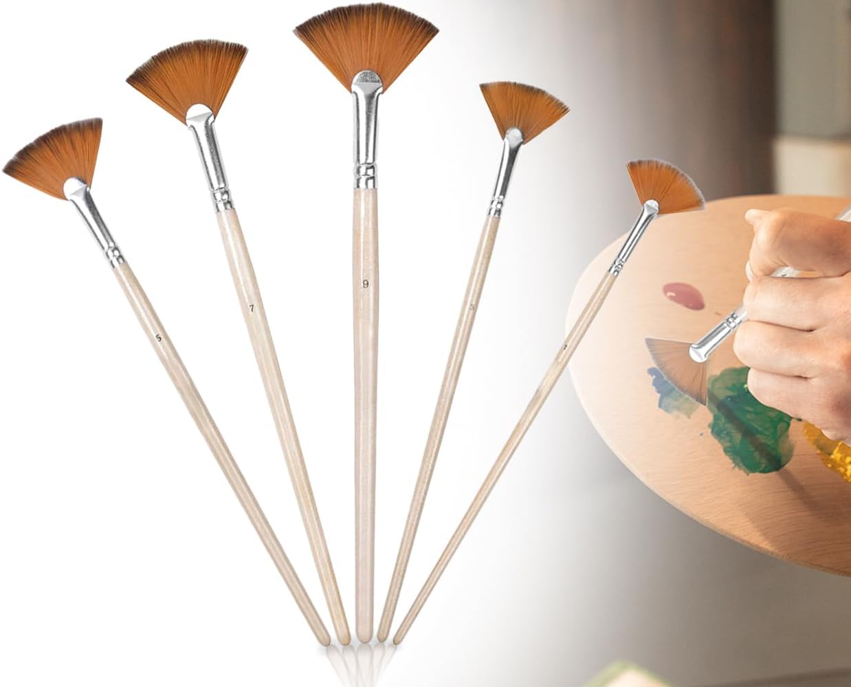 Nicpro 15 Pezzi Pennelli Acquerello, Professionali Pennelli per Pittura, Set Pennelli Peli ...