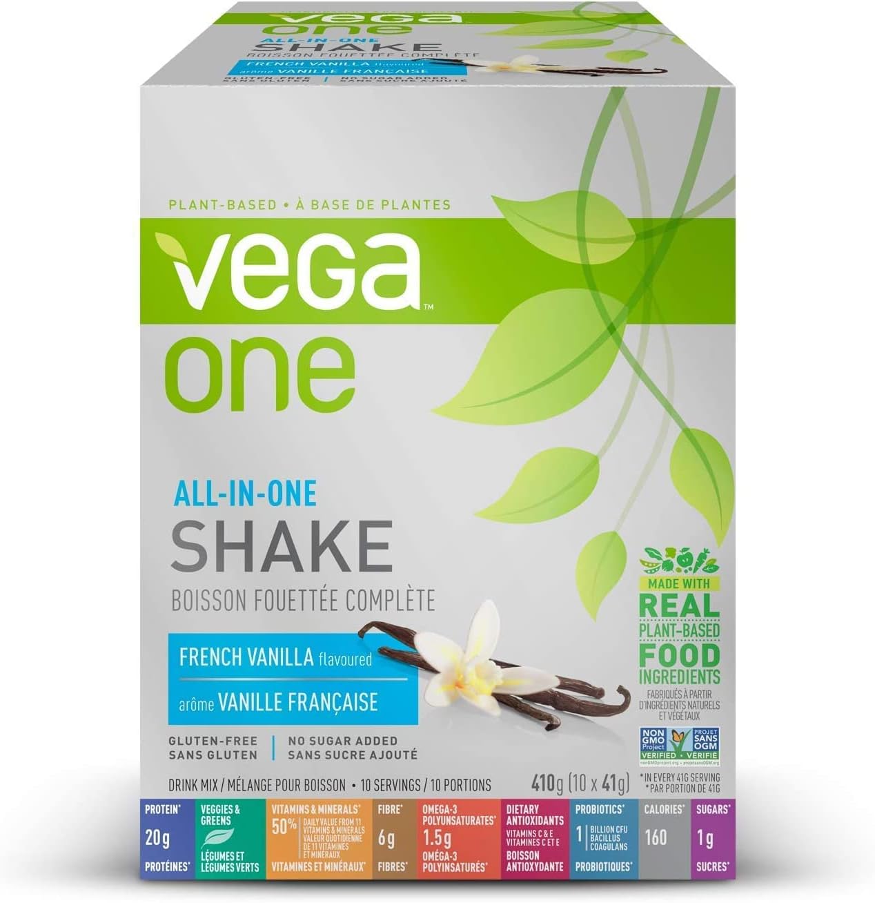 Vega All-in-One Vegan Protein Powder French Vanilla (10 Sachets ...
