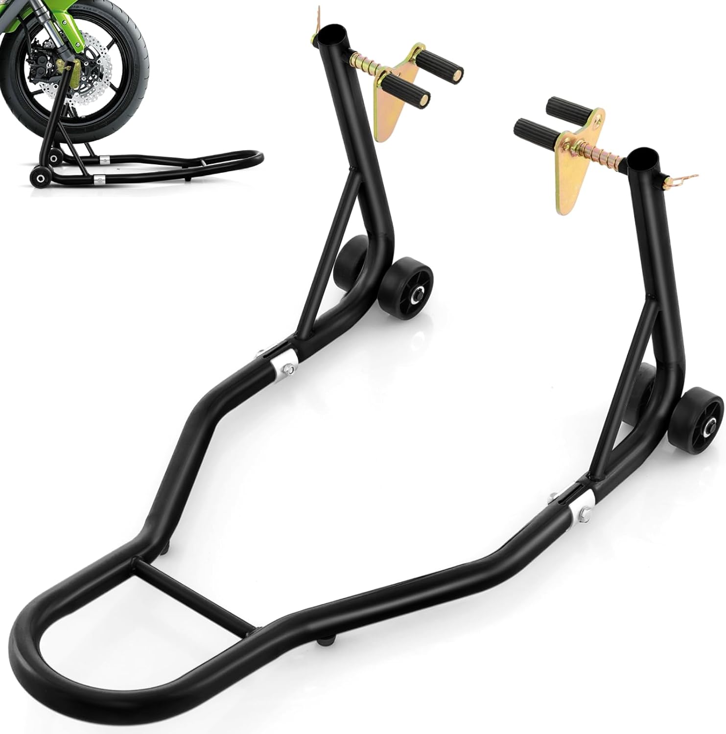 GiantexUK Motorbike Stand, Adjustable Front Track Paddock Stand on ...