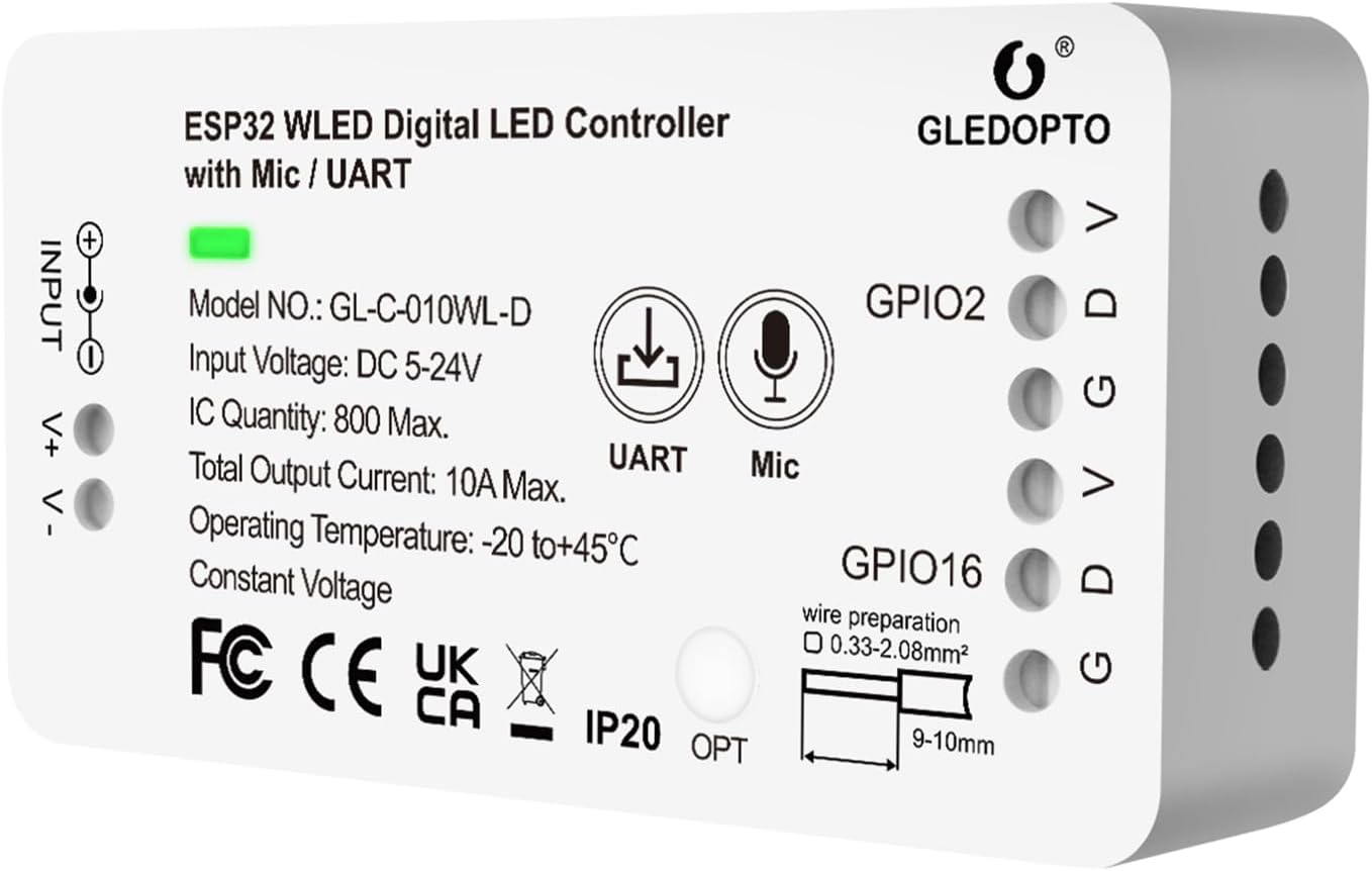Amazon.com: Wi-Fi Smart LED Controller | WLED Pre-Installed | Internal ...