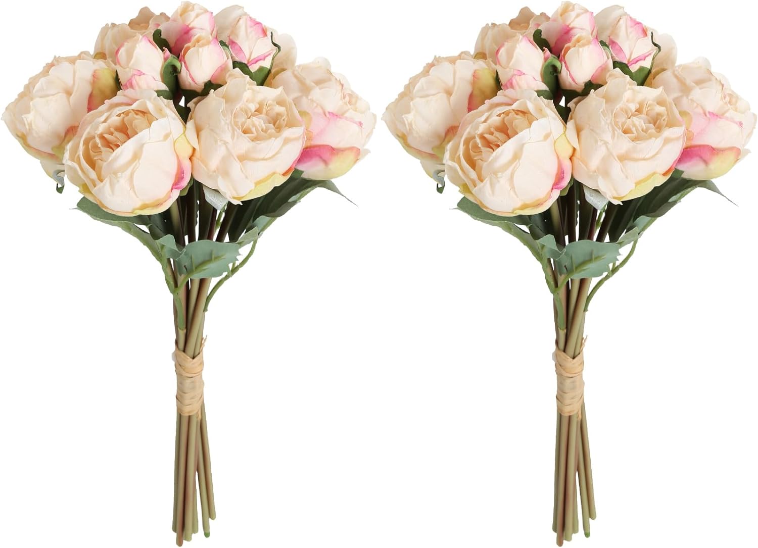 Amazon.com: Jieowvhc Peonies Artificial Flowers 2 Bouquets 20pcs ...