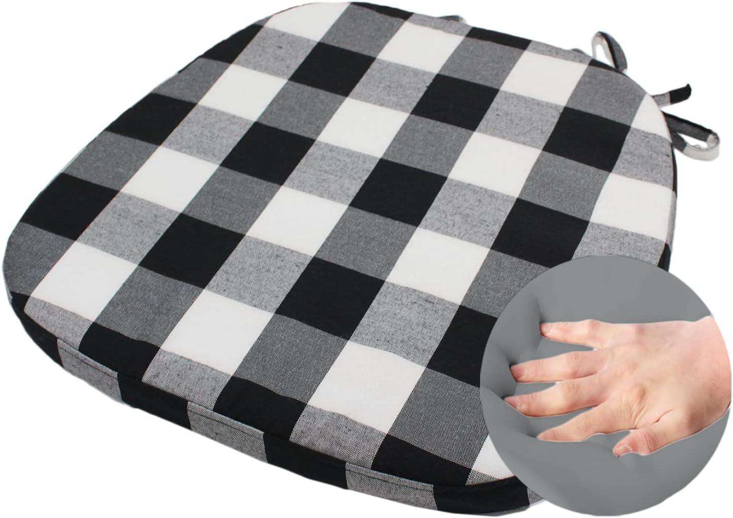 KGPLOME Chair Cushion With Ties For Dining Chair Memory Foam No Slip kgplome-chair-cushion-with-ties-for-dining-chair-memory-foam-no-slip