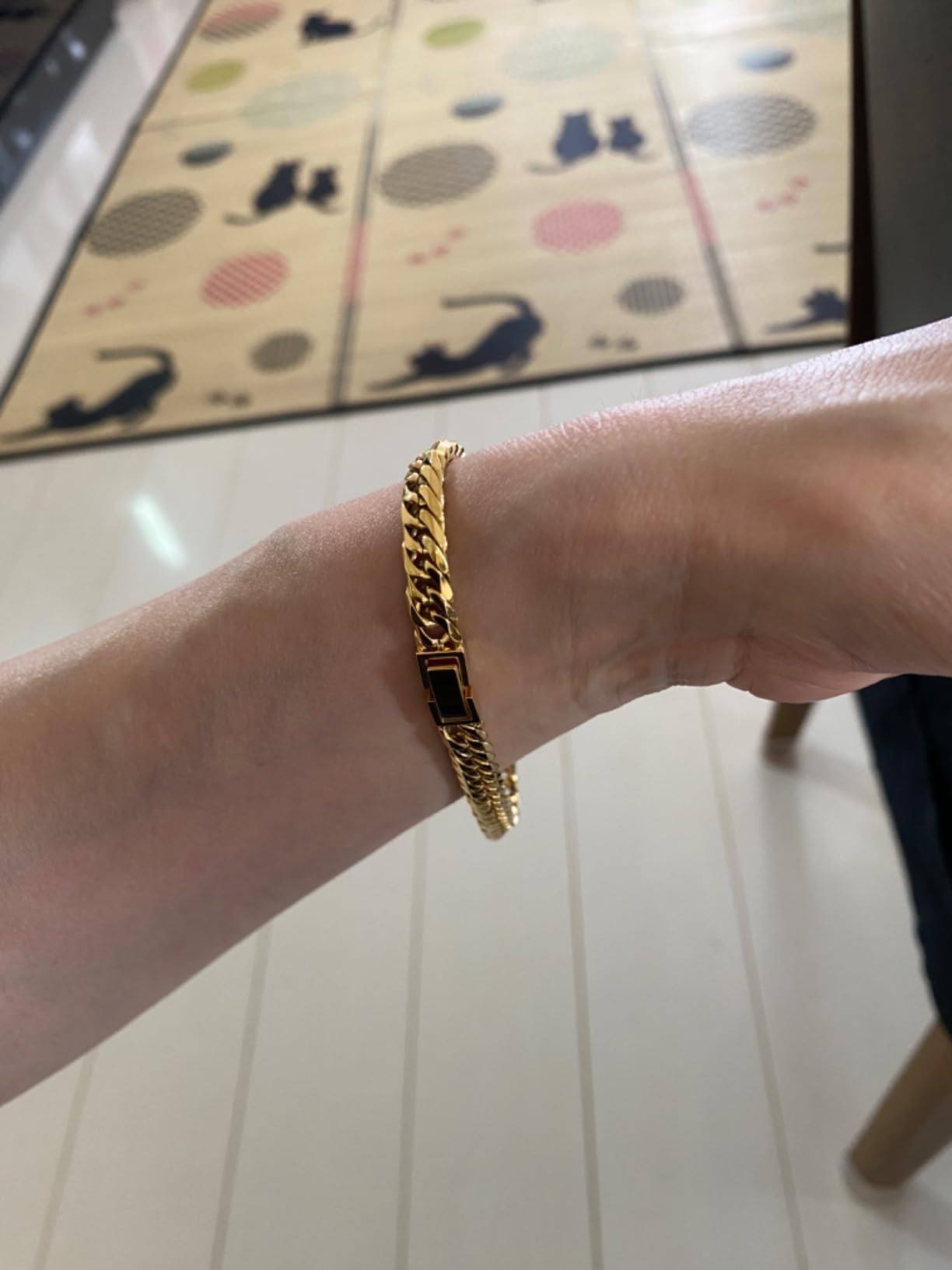 Amazon | PLUSTER 喜平 ブレスレット メンズ ゴールド (6面ダブル 20cm 30g 相当) ステンレス 316L 金属アレルギー対応 キヘイ チェーン (ギ専用ポーチ付き ...