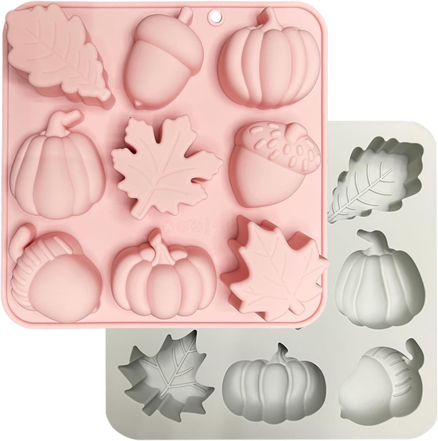 Amazon.com: 2 Pack 3D Pumpkin Silicone Mold Fall Silicone Mold ...
