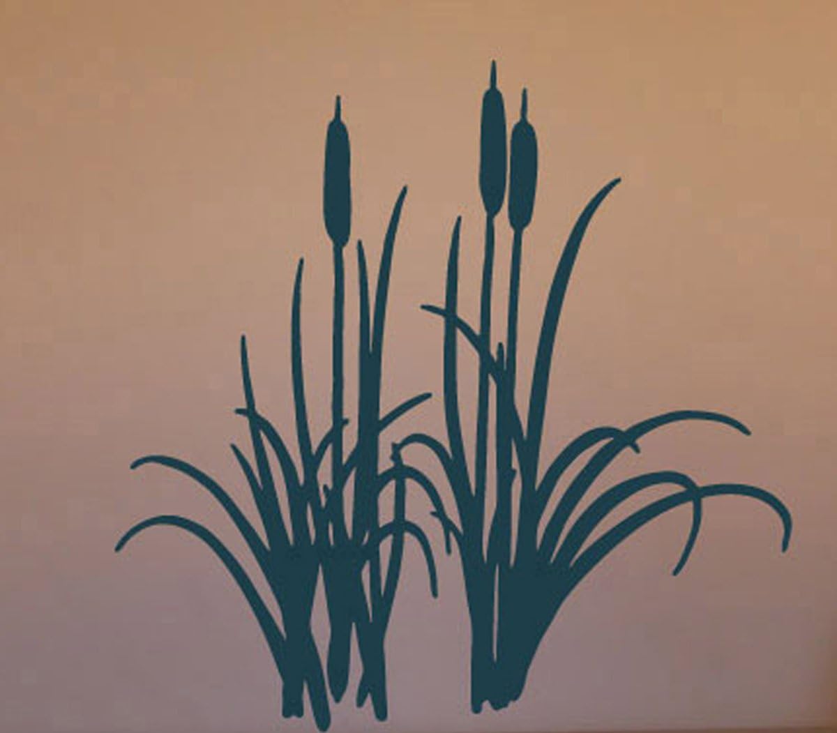 Amazon.com: Flowers Cattails Wall Decals Stickers, Blue, 15" : Tools ...