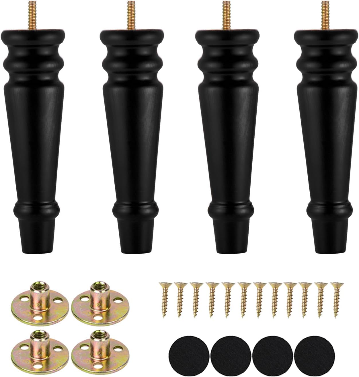 Amazon.com: Maricome Furniture Legs 8 inches Set of 4 Pre-drilled M8 ...
