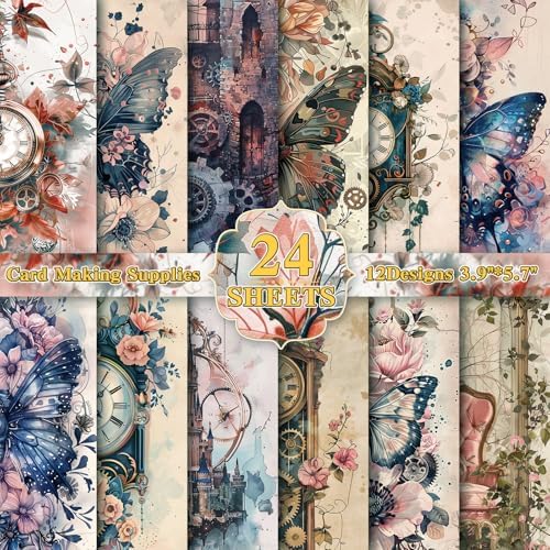 Y-times 24Pcs Scrapbook Paper, Premium Specialty Paper 10cm*14.5cm ...