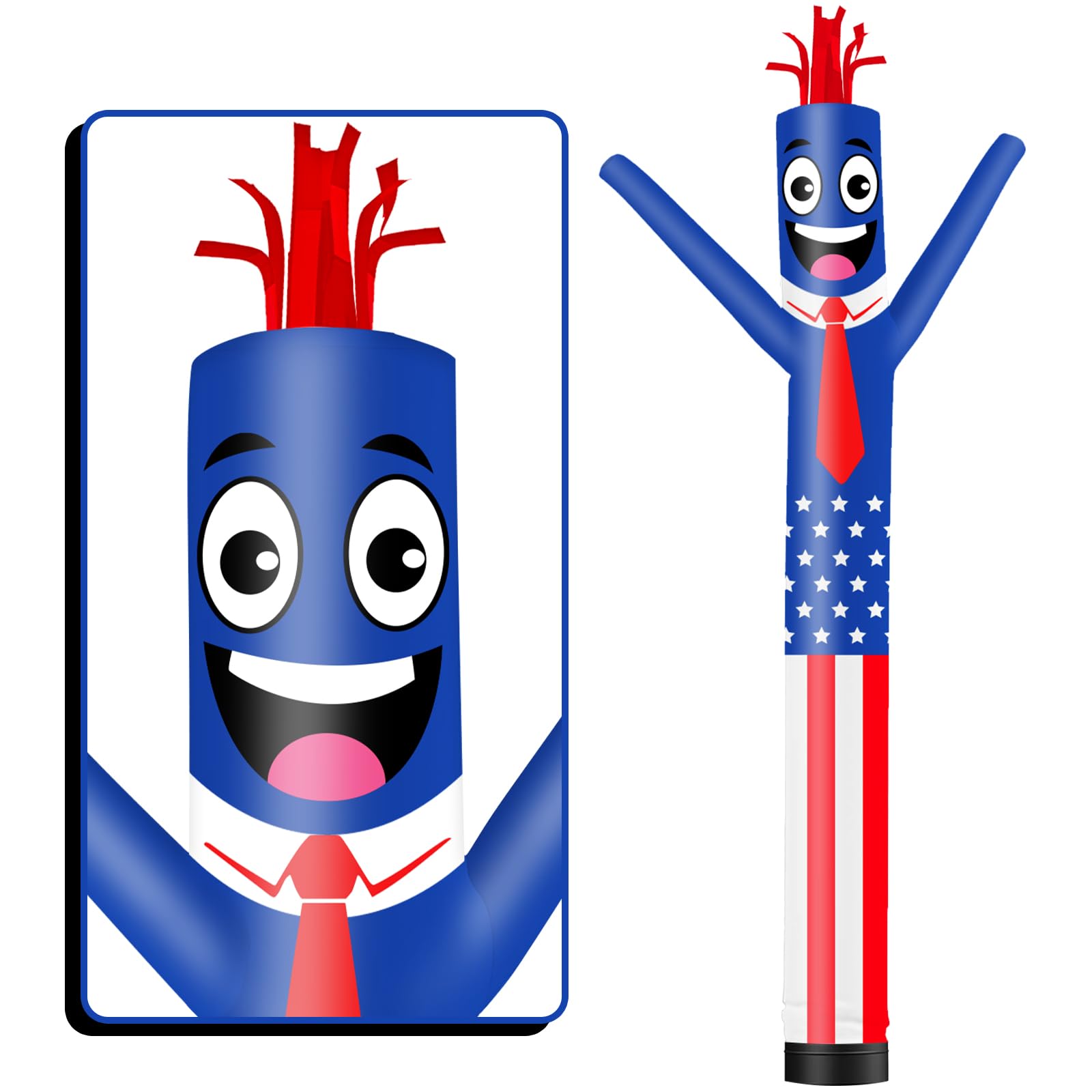 Amazon.com: GOODENY 6FT Tall Inflatable Tube Man American Flag Wacky ...