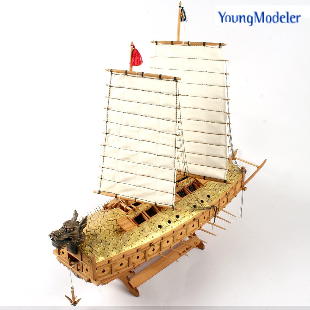Amazon.com: [YOUNGMODELER] Wooden Model Kit Turtle Ship 1/100 : Arts ...