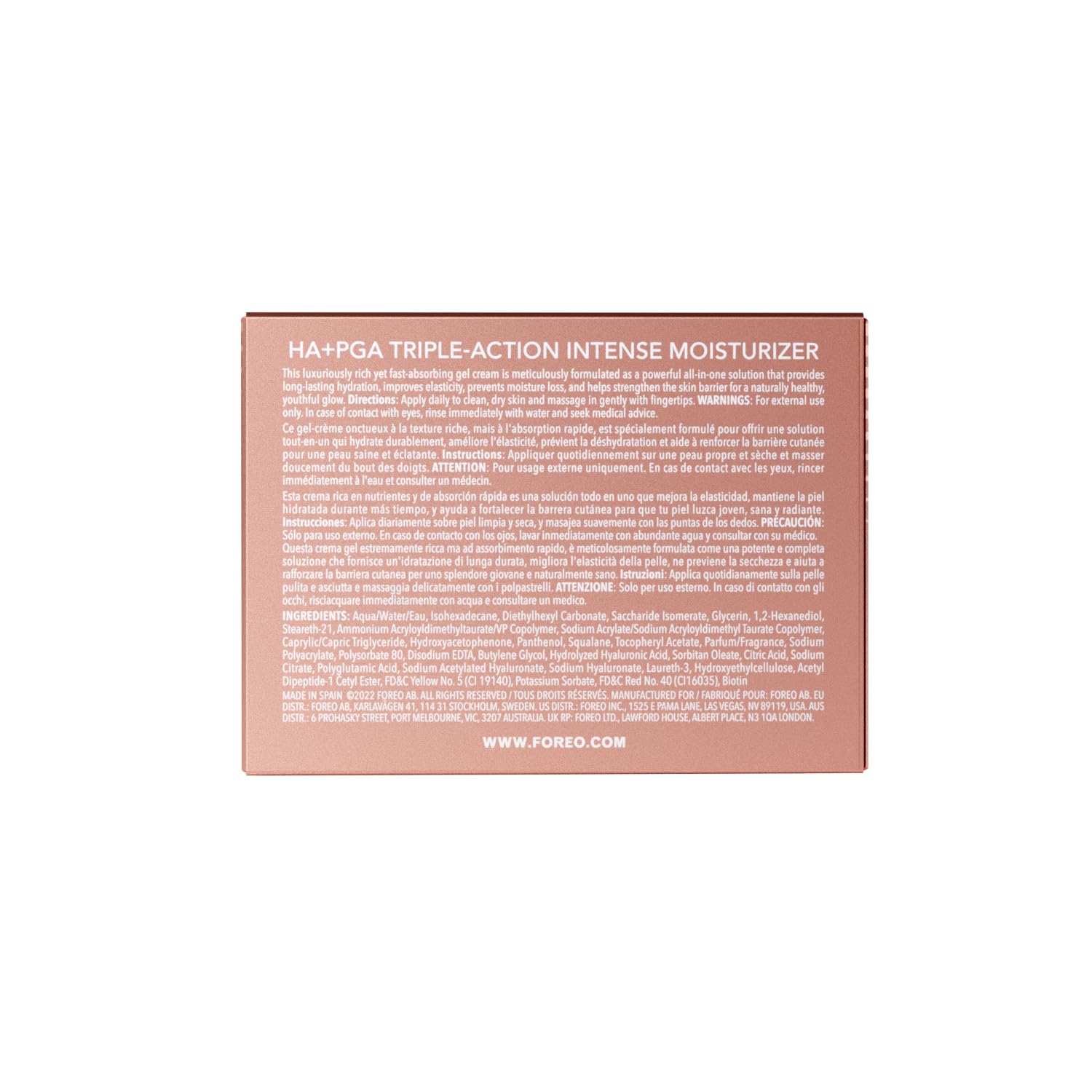 FOREO SUPERCHARGED HA+PGA Face Moisturizer – Wrinkle Cream for Face ...