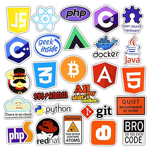 Amazon.in: Buy Laptop Stickers for Developers, Geeks : Pack of 50 ...