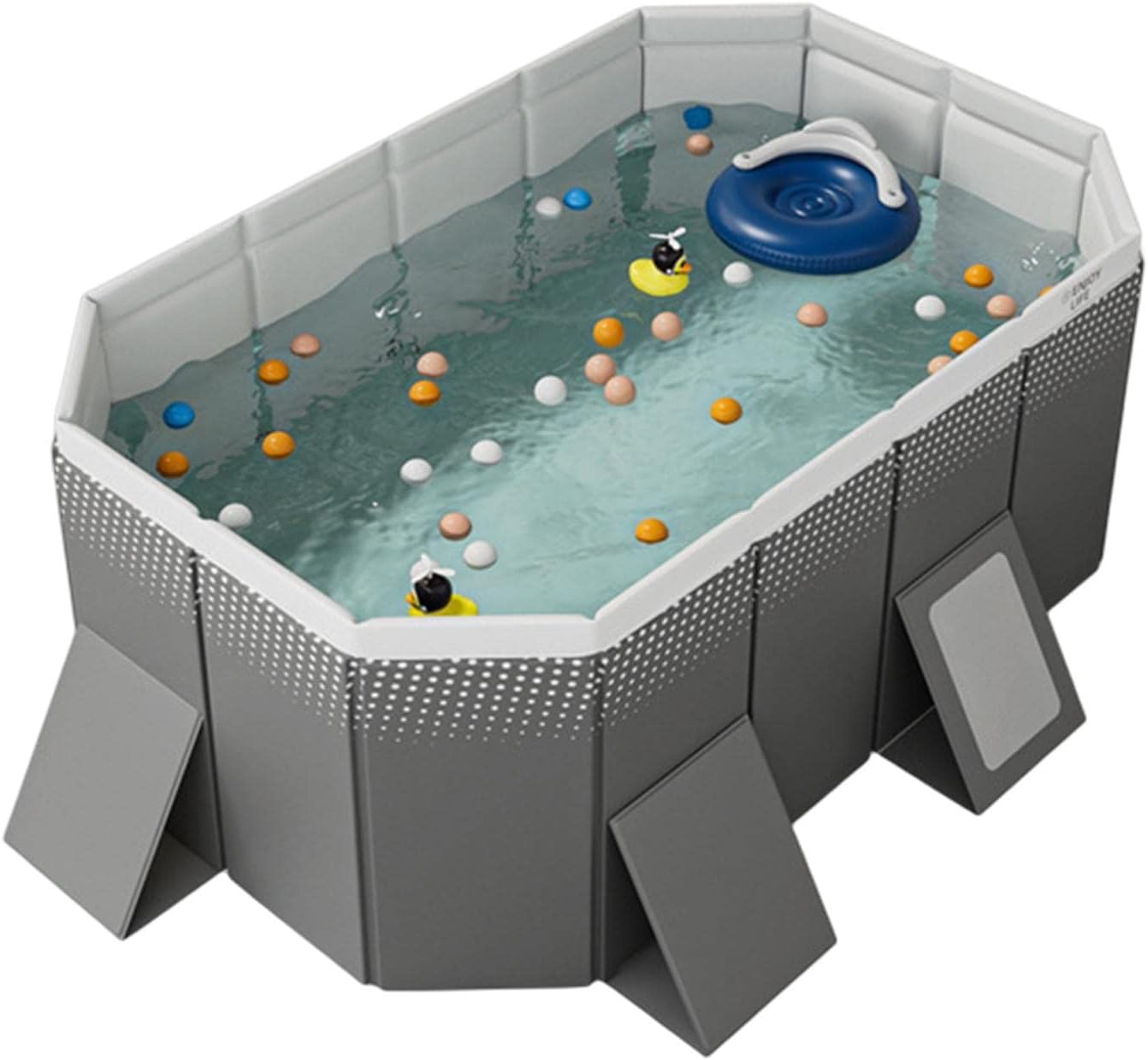Amazon.com: Portable Swimming Pool, 77x42 in Foldable Rectangular ...