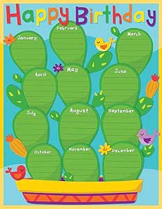 Amazon.com: Eureka Educational A Sharp Bunch Birthday Chart (837252 ...
