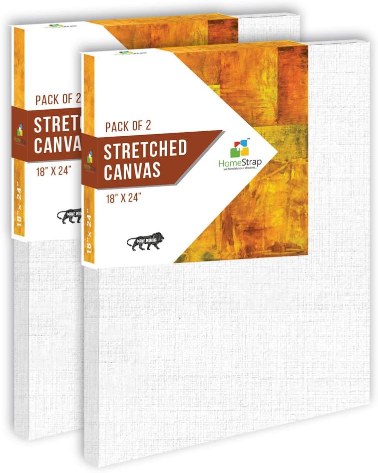 Canvases For Painting Large US Art Supply 18x24 Inch Stretched Canvas 4 ...
