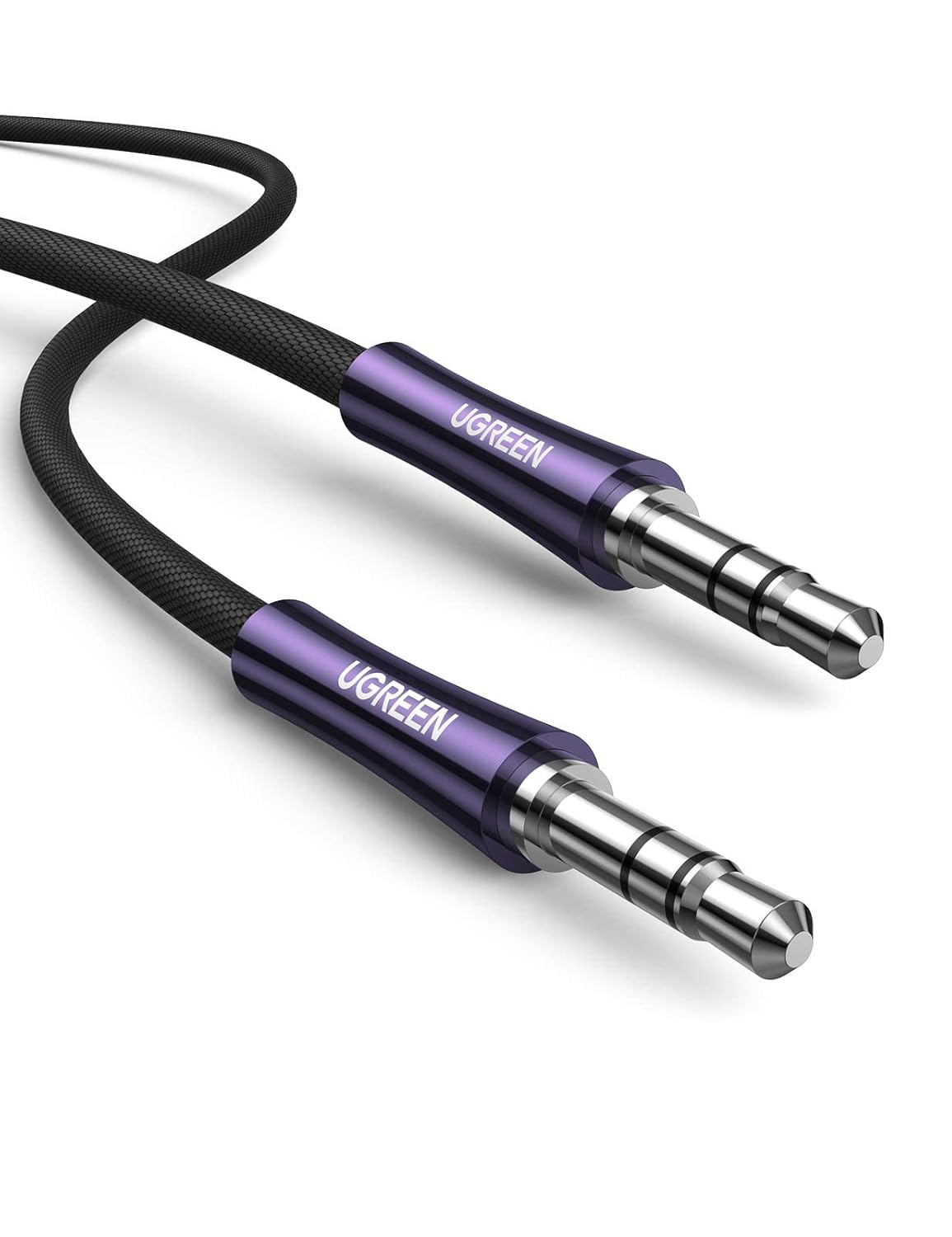 UGREEN 3.5mm Audio Cable Braided Male to Male Stereo Aux Cord Double ...