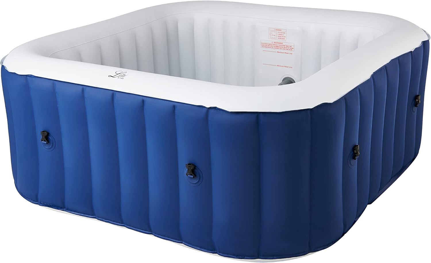 Mspa Square Inflatable Spa Hot Tub with AirJet Massage UVC Sanitization ...