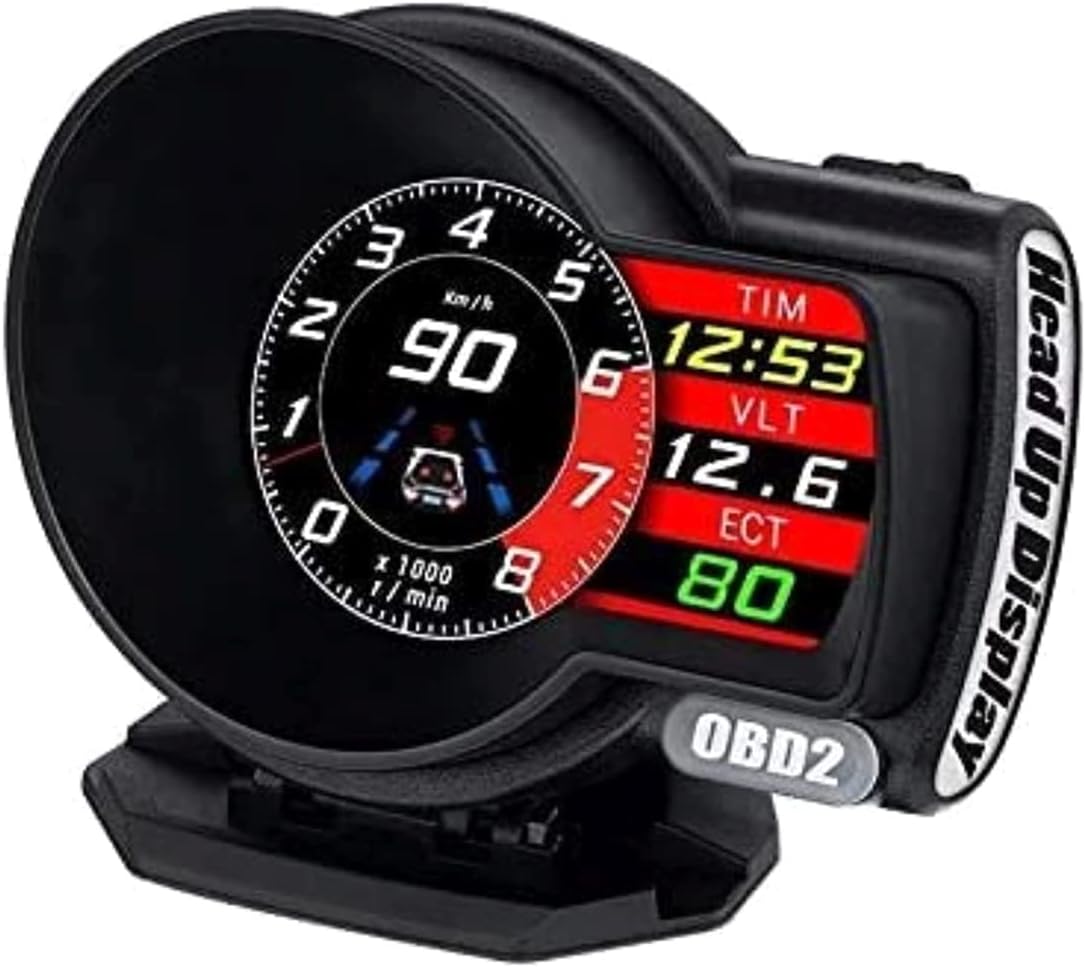 Hud Obd2 Display Obd-Ii Diagnostic Tool 6 Display Modes Rpm Speedometer ...