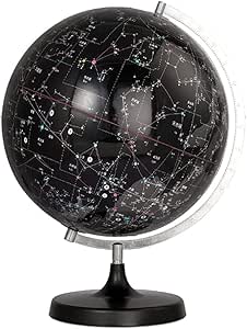 CEMU classic globe World Globe 32cm Large Transparent Celestial Black ...