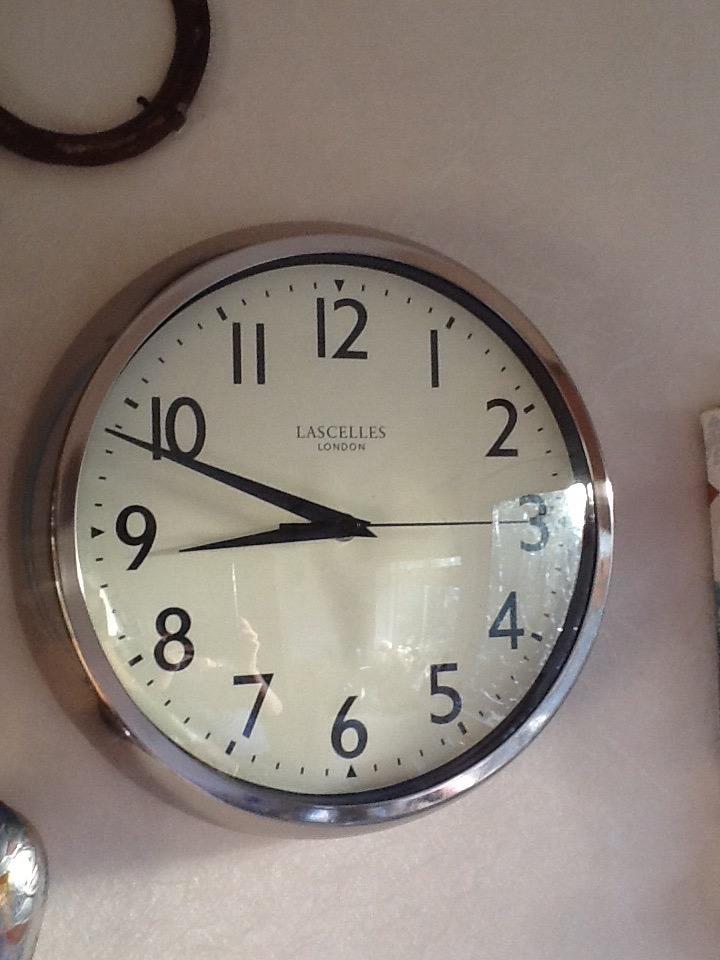 Lascelles London Chrome Wall Clock With Sweep Seconds Hand - 30cm ...