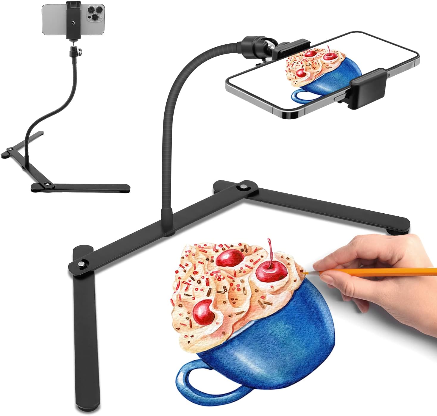 Amazon.com: LimoStudio Overhead Flexible Gooseneck Tabletop 13.6-Inch ...