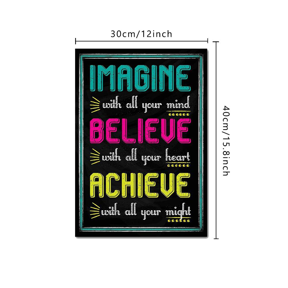 QincLing 3 pcs Motivational Posters Classroom Wall Posters Chalkboard ...