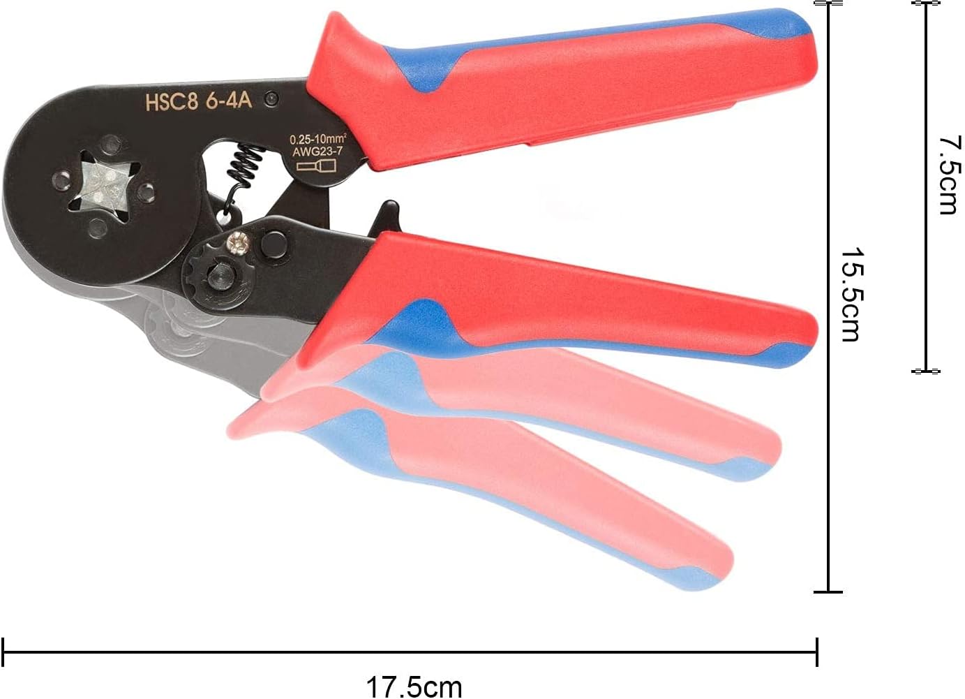 Wire Crimper Tool Set with 0.25-10mm² Self-Adjustable 6-4A Ratchet ...