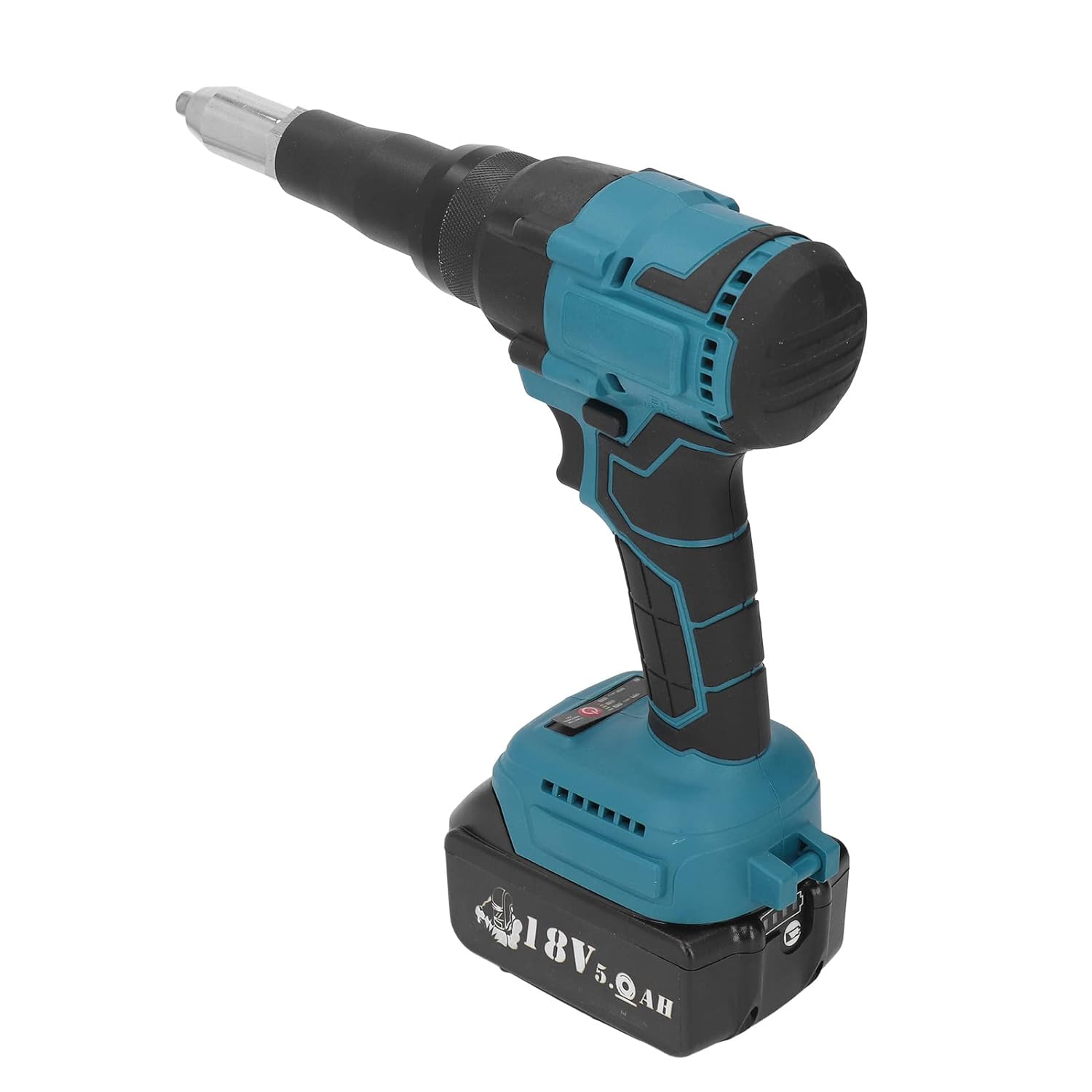 18V Blue Cordless Brushless Electric Rivet Gun, LED Automatic Rivet Nut ...