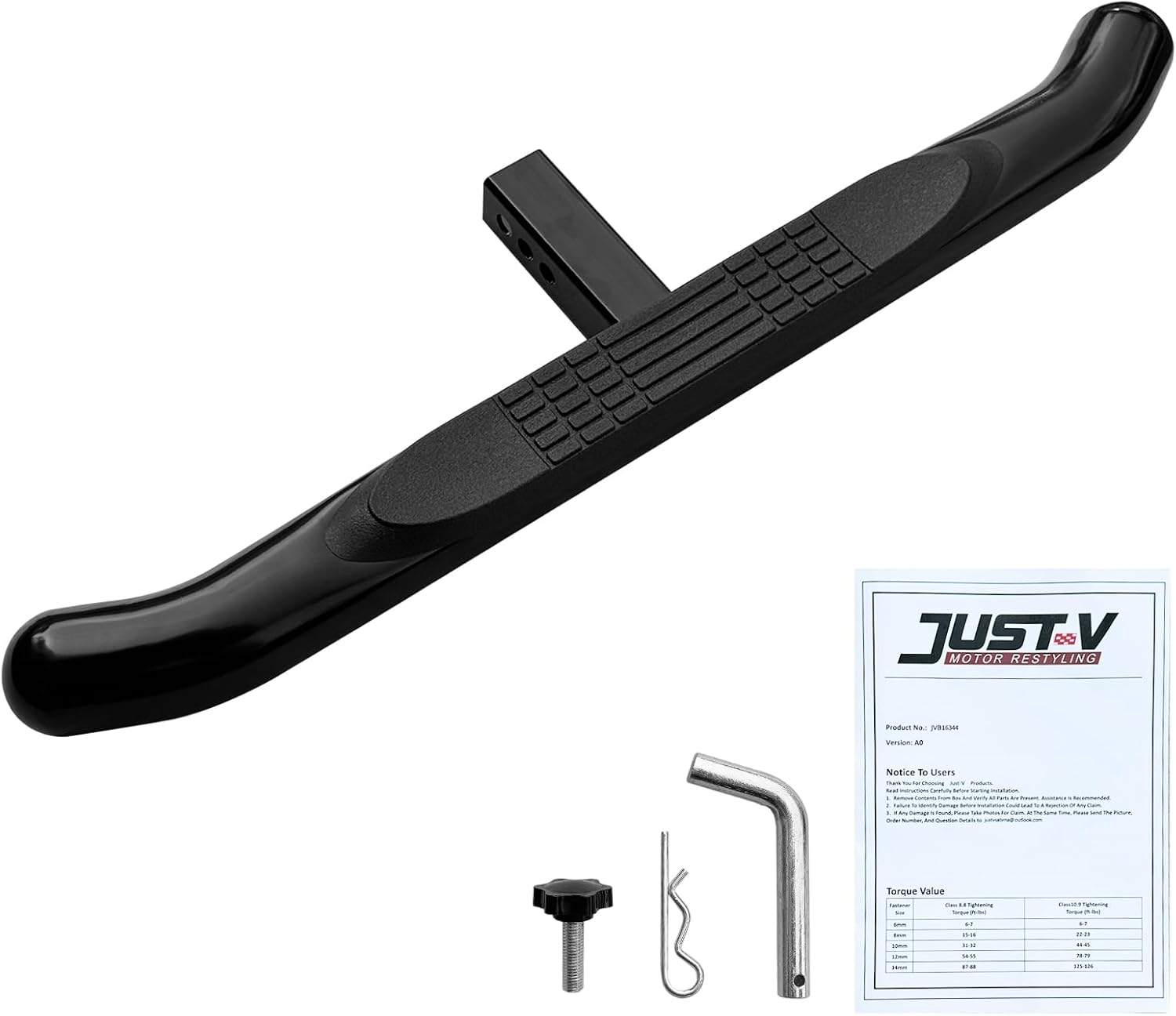 Amazon.com: Just-V Tow Hitch Step - Non-Slip Trailer Hitch Step, 3 Inch ...