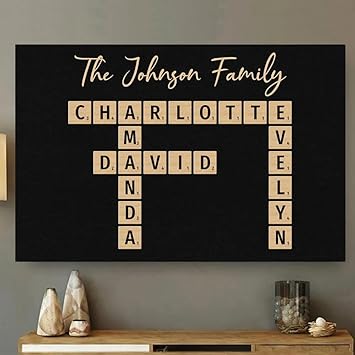 Amazon.com: Personalized Crossword Puzzle Wall Art Print - Custom ...