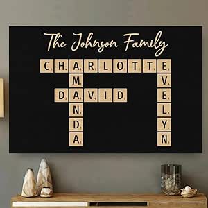 Amazon.com: Personalized Crossword Puzzle Wall Art Print - Custom ...