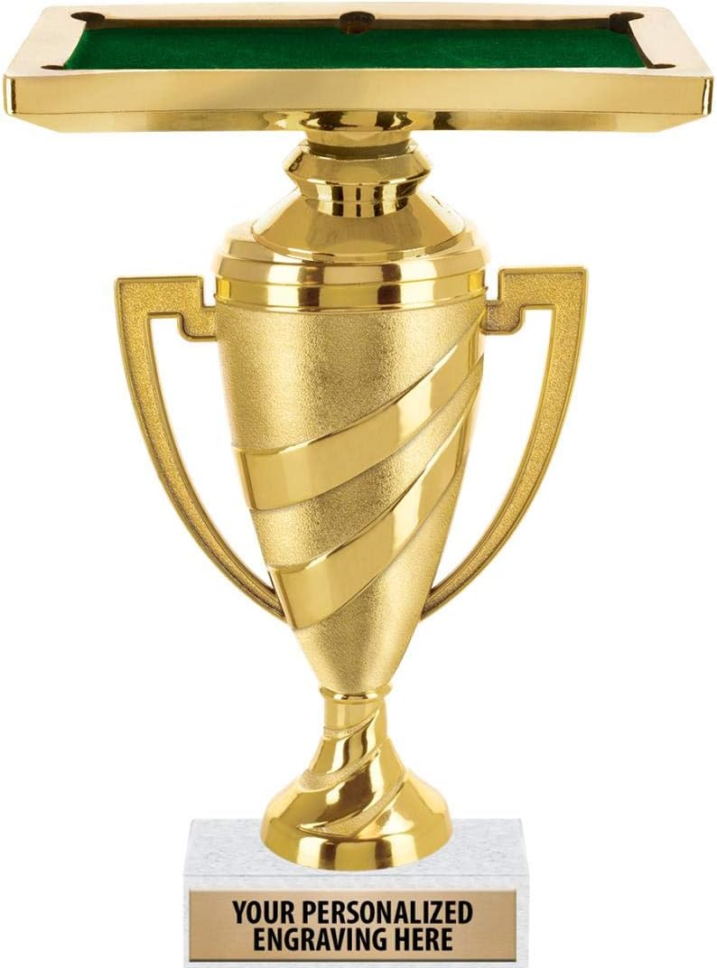 Amazon.com : Billiards Trophy, 10" Gold Cup Billiards Pool Table ...