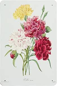 Amazon.com: Loyience Printable Wall Art Carnation Bouquet Flower tin ...